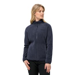 Jack Wolfskin Damen Fleecejacke "MOONRISE FZ W", blau, Gr. XXL, Fleece, Obermaterial: 100% Polyester, Jacken, Atmungsaktiv, leicht, &Uuml;bergangsjacke