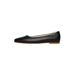 Henry Stevens Damen Ballerina "Audrey B Businessschuh", Gr. 36, schwarz, Ziegennappa, Schuhe, Damen Halbschuhe Leder handgefertigt, Slipper