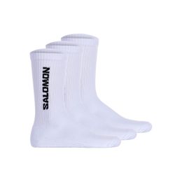 Salomon Herren Kurzsocken "Socken EVERYDAY CREW 3P 3er Pack", Gr. 39, wei&szlig;, Obermaterial: 70% Baumwolle CO. 27% Polyamid PA. 3% Elasthan EL., Socken