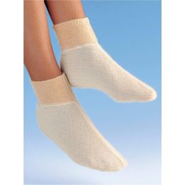 Damen Socken, 3, wei&szlig;, 70% Schurwolle, 30% Seide, Socken