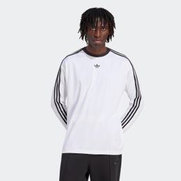 Herren Langarmshirt "JACQ JERSEY LS", schwarz-wei&szlig;, Gr. S, adidas originals, Obermaterial: 100% Polyester, Shirts