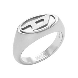 Diesel Damen Fingerring "Schmuck Edelstahl Ring Siegelring RING SIGNET", 19, Edelstahl, silber, Edelstahl, Fingerringe