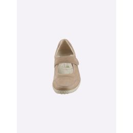 Waldl&auml;ufer WALDL&Auml;UFER Damen Ballerina, Gr. 4,5, beige, Nubukleder, Schuhe