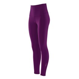 WINSHAPE Damen Leggings "Functional Comfort HWL117C", lila, Gr. L, 85% Polyester, 15% Elasthan, Hosen, mit V-Shape Applikation und Core-Bund