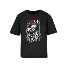F4NT4STIC Damen T-Shirt "Love is all you need", schwarz, Gr. L, Obermaterial: 100% Baumwolle, Shirts, Premium Qualit&auml;t