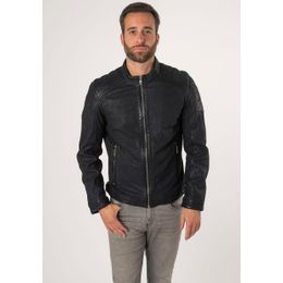Mauritius Herren Lederjacke "MMChesney", blau, Gr. XL, unifarben, Obermaterial: 100% Schafsleder. Futter: 100% Baumwolle. &Auml;rmelfutter: 100%