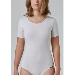 Skiny Damen Kurzarmbody "Body Collection", wei&szlig;, Basic, Gr. 42, unifarben, Obermaterial: 95% Baumwolle, 5% Elasthan, Bodys, bequem, weich, schlicht,