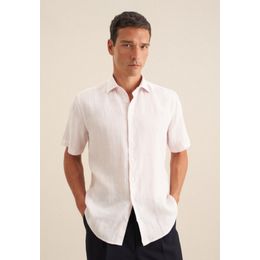 Seidensticker Herren Businesshemd "Regular", rosa, Gr. 42, gestreift, 100% Leinen, Hemden, Regular 1/2 Kentkragen Streifen