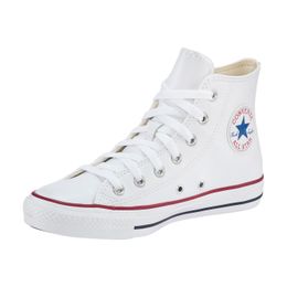Converse Damen Sneaker "Chuck Taylor All Star Basic Leather Hi", Gr. 42, wei&szlig;, Leder, Schuhe