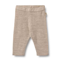 Stoffhose Wheat "Wheat Knit Trousers Neel", Jungen, Gr. 68, warm sand melange, 100% Merino, unifarben, slim fit, Hosen Stoffhose