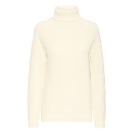 oxmo Damen Rollkragenpullover "Rollkragenpullover OXKIMSE", beige, Gr. XXL, Obermaterial: 70% Baumwolle CO recyc.. 30% Polyester Pol. recyc..,