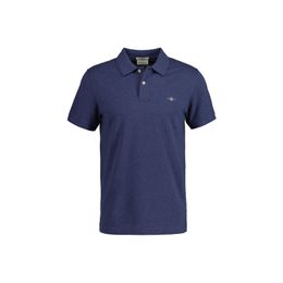 Gant Herren Poloshirt "Poloshirt Slim Shield Pique Polo 1er Pack", blau, Gr. 4XL, Obermaterial: 100% Baumwolle CO., Shirts