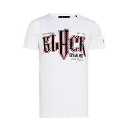 Cipo & Baxx CIPO & BAXX Herren T-Shirt "T-Shirt"wei&szlig;, Gr. XXL, bedruckt, 95% Baumwolle, 5% Elasthan, Shirts, mit gro&szlig;em Frontprint ein Highlight