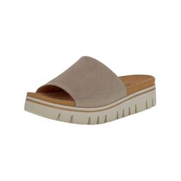 Gabor COMFORT Damen Pantolette "Gabor Comfort Pantoletten Leder", Gr. 40, beige, Leder, Schuhe