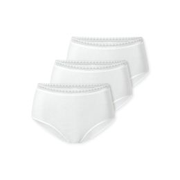 Schiesser Damen Slip "Slip 3er Pack", Gr. M, weiß, Obermaterial: 95% Baumwolle CO. 5% Elasthan EL., Unterhosen
