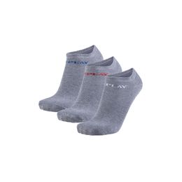 Replay Herren Sneakersocken "Socken 3er Pack", Gr. 35, grau, Obermaterial: 75% Baumwolle CO. 15% Polyester PES. 9% Polyamid PA. 1% Elasthan EL.,