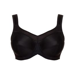 Ulla Dessous Damen Sport-BH "Sport BH ohne B&uuml;gel Kate", schwarz, Gr. 110, Obermaterial: 37% Polyamid PA. 25% Polyester PES. 16% Elasthan EL. 13%