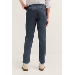 Bugatti Herren Bundfaltenhose "Tapered Fit", blau, Gr. 35, unifarben, 62% Polyester, 15% Lyocell, 13% Baumwolle, 7% Polyamid, 3% Elasthan, Hosen, mit