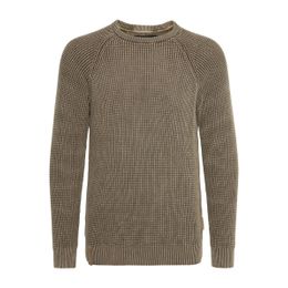 INDICODE Herren Strickfleece-Pullover "Strickpullover IDRockford", gr&uuml;n, Gr. L, Obermaterial: 100% Baumwolle CO., Pullover