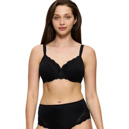 Triumph Damen Minimizer-BH "Ladyform Soft", Gr. 80, schwarz, Microtouch, Obermaterial: 43% Polyamid, 40% Polyester, 17% Elasthan, leicht gl&auml;nzend,