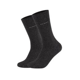 Camano Damen Socken "Socken 2er Pack", Gr. 35anthrazit melange, 53% Viskose, 22% Lyocell, 13% Polaymid, 10% Wolle, 2% Elasthan, meliert, Socken, 2er