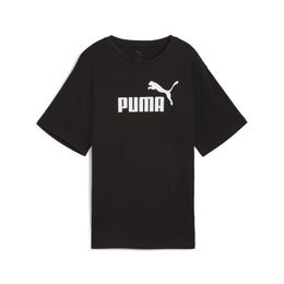 Puma Damen T-Shirt "Essentials No. 1 Logo Relaxed T-Shirt Damen", schwarz, Gr. M, Obermaterial: 100% Baumwolle; Kragen: 30% Polyester, 70% Baumwolle,