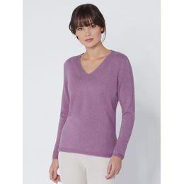 Damen Kaschmirpullover "Kaschmir-Pullover", lila, Gr. 36, CREATION L PREMIUM, unifarben, 100% Kaschmir, Pullover