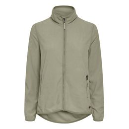 oxmo Damen Fleecejacke "Fleecejacke OXRikka", gr&uuml;n, Gr. M, Obermaterial: 100% Polyester PES., Jacken