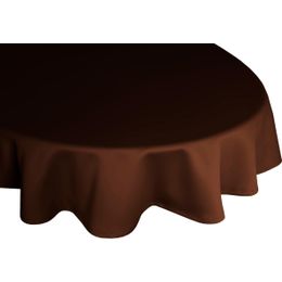 Tischdecke WIRTH, B:130cm L:190cm, braun, Baumwolle, Polyester, Tischdecken, "NEWBURY", oval