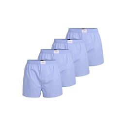 Tom Tailor Herren Webboxer "Web-Boxershorts 4er Pack", Gr. M, blau, Obermaterial: 100% Baumwolle CO., Unterhosen