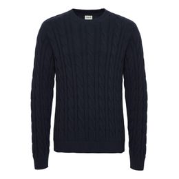 !Solid SOLID Herren Strickfleece-Pullover "Strickpullover SDGibril", blau, Gr. L, Obermaterial: 100% Baumwolle CO., Pullover