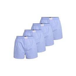 Tom Tailor Herren Webboxer "Web-Boxershorts 4er Pack", Gr. L, blau, Obermaterial: 100% Baumwolle CO., Unterhosen