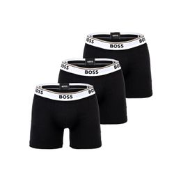 BOSS Herren Boxershorts "Boxershort BoxerBr 3P Power 3er Pack", Gr. L, schwarz, Obermaterial: 95% Baumwolle CO. 5% Elasthan EL., Unterhosen