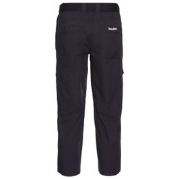Kangaroos Damen Caprihose, blau, Gr. 34, kontrastfarbene Details, unifarben, Web, Obermaterial: 50% Baumwolle, 46% Polyamid, 4% Elasthan, Hosen, mit