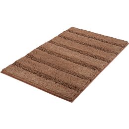 Badematte Kleine Wolke, H:23mm, wei&szlig;, Kunstfaser, Badematten, "Monrovia, Badvorleger, Badezimmer Teppich", Badteppich, Uni Farben, gestreift, aus