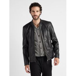 JCC Herren Lederjacke "Lucas", schwarz, Gr. XXXL, Obermaterial: 100% Lammnappa. Futter: 100% Baumwolle. &Auml;rmelfutter: 100% Polyester, Jacken