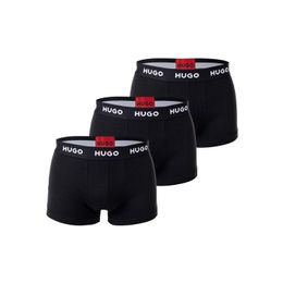 Hugo Herren Boxershorts "Boxershort 3er Pack", Gr. M, schwarz, Obermaterial: 95% Baumwolle CO. 5% Elasthan EL., Unterhosen