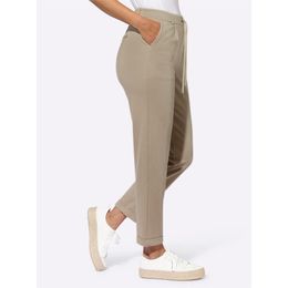 Inspirationen Damen Jogger Pantsbeige, Gr. 23, unifarben, 58% Viskose, 36% Polyamid, 6% Elasthan, Hosen