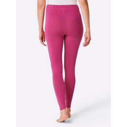 feel good Damen Leggings, Gr. 36, pink, 95% Baumwolle, 5% Elasthan, unifarben, Hosen