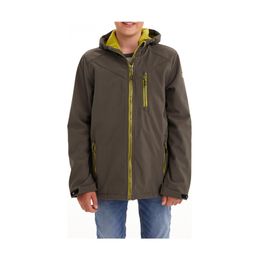 Killtec Jungen Softshelljacke "Boys Softshelljacke", grün, Gr. 128, Oberstoff: Oberseite: 100% Polyester, Rückseite: 100% Polyester, Futter: 100%