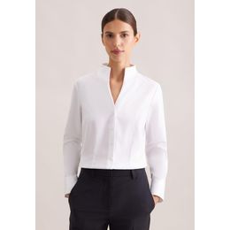 Seidensticker Damen Klassische Bluse, wei&szlig;, Gr. 46, unifarben, 100% Baumwolle, Blusen, 1/1 Kragen Uni