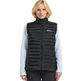 Jack Wolfskin Damen Daunenweste "PILVI DOWN VEST W RDS", schwarz, Gr. M, Obermaterial: 100% POLYESTER; Futter: 100% POLYESTER; Füllung: 80%