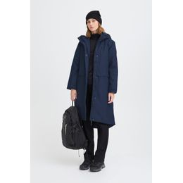 North Bend Damen Kurzmantel "Kurzmantel NBMalis W Parka W-PRO 10.000 mit wasserdichter Beschichtung", blau, Gr. 44, Obermaterial: 100% Polyester