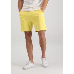 Herren Sweatshorts "Organics Jogger Short", gelb, Gr. XXL, Alpha Industries, Obermaterial: 100% Baumwolle, Hosen