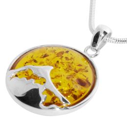 OSTSEE-SCHMUCK Damen Kette mit Anh&auml;nger "OSTSEE-SCHMUCK Kette mit Anh&auml;nger Fischland-Dar&szlig;-Zingst 25 mm", 60cm, Silber 925 (Sterlingsilber), L: 42,