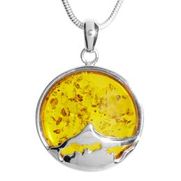 OSTSEE-SCHMUCK Damen Kette mit Anh&auml;nger "OSTSEE-SCHMUCK Kette mit Anh&auml;nger Fischland-Dar&szlig;-Zingst 25 mm", 42cm, Silber 925 (Sterlingsilber), L: 42,