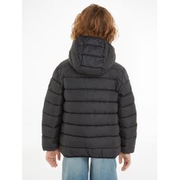 Jungen Steppjacke "INST. LOGO LIGHT PADDED JACKET", schwarz, Gr. 6, Calvin Klein Jeans, unifarben, Web, Obermaterial: 100% Polyester, Jacken, f&uuml;r