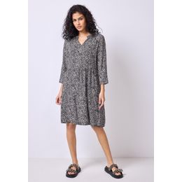 Damen Tunikakleid, blau, Gr. 44, STREET ONE STUDIO, bedruckt, Stoff, 100% Viskose, Kleider, aus Viskose