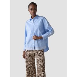 Lecomte Damen Klassische Bluse "Bluse", blau, Gr. 44, 70%Baumwolle, 27%Polyester, 3%Elastan, 72%Baumwolle, 25%Polyamid, 3%Elastan, Blusen
