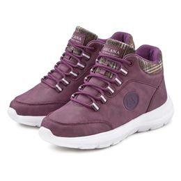 Lascana Damen Sneaker, Gr. 37, lila, Obermaterial: 100% Lederimitat. Decksohle: 100% Textilmaterial. Futter: 100% Textilmaterial. Laufsohle: 100%